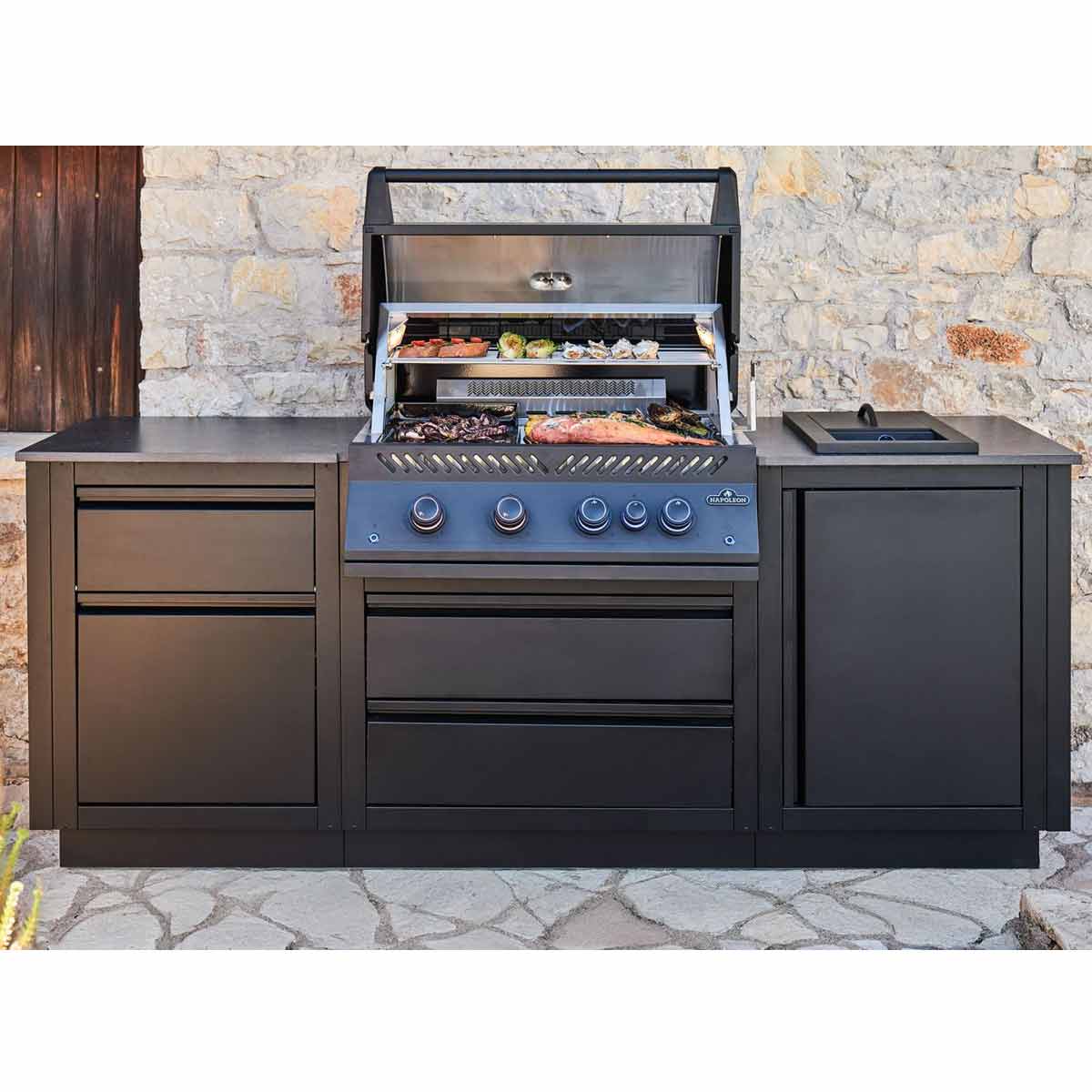Napoleon Oasis Compact 105 Outdoor Küche mit Einbaugrill BIG32 und ...